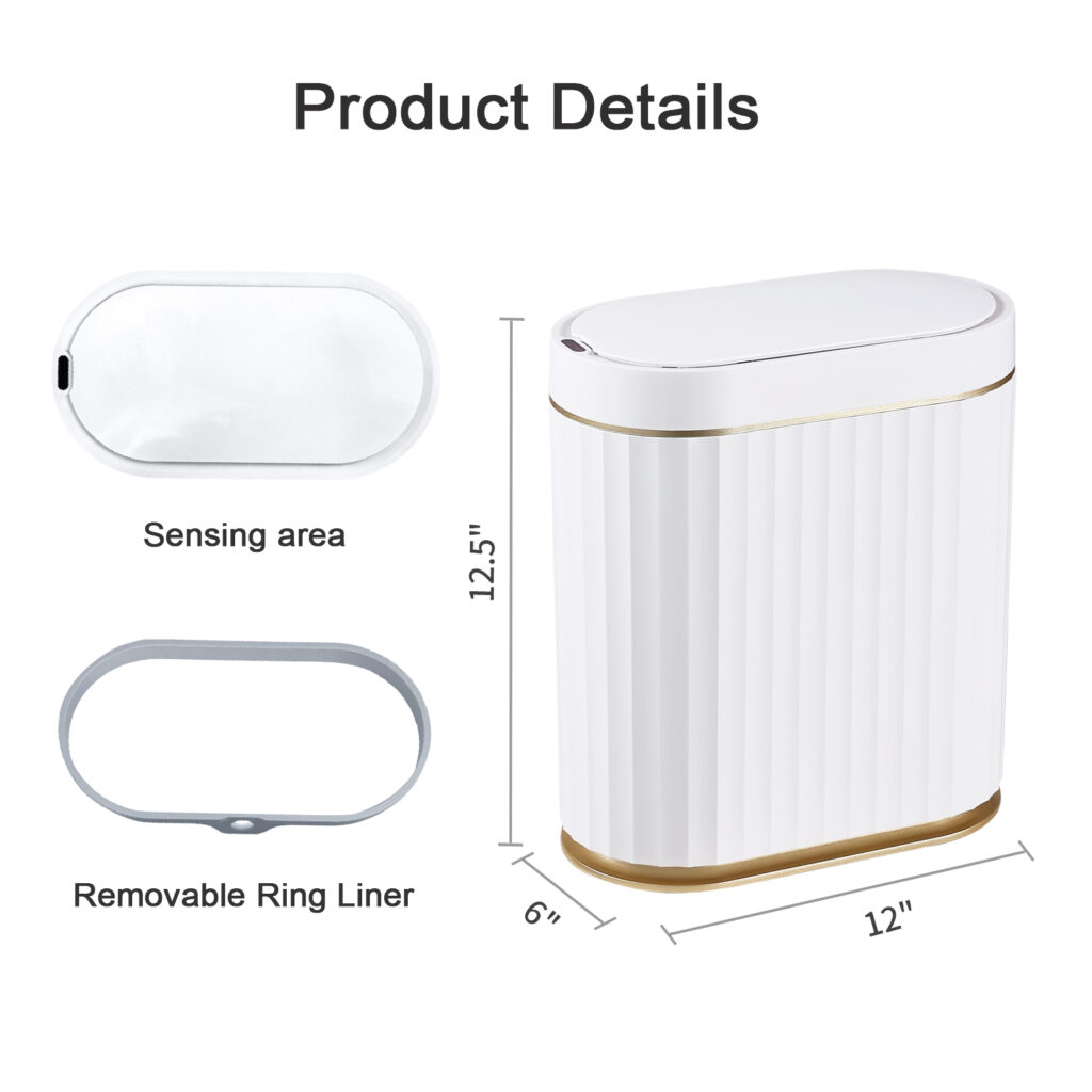 SvelteWave Slim Sensor Can – Elpheco Home & Trash Cans