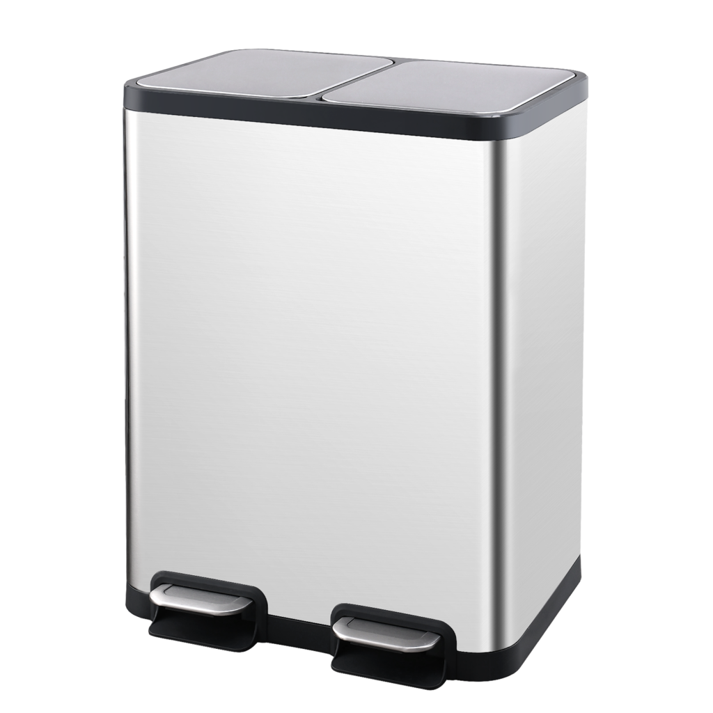 Stainless Dual Compartment Step Can – Elpheco Home & Trash Cans